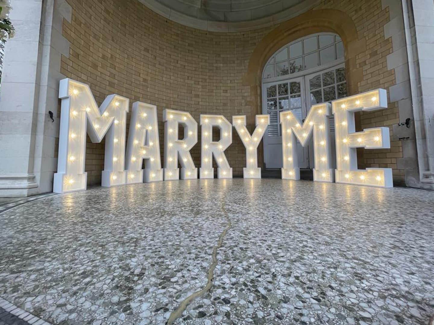 4ft White Marry Me Light Up Letters Hire Hertfordshire Light Up Love