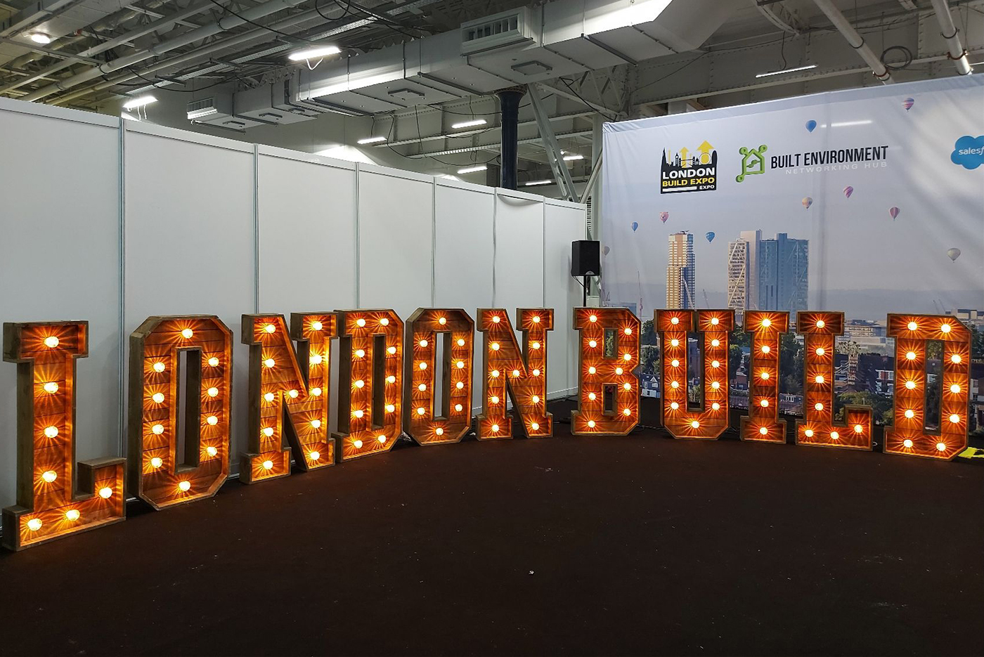 4ft Rustic Light Up Corporate Letters Hire - Light Up Love