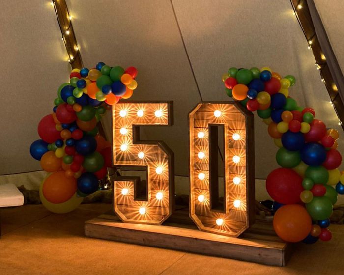 4ft White Light Up Numbers - Light Up Love