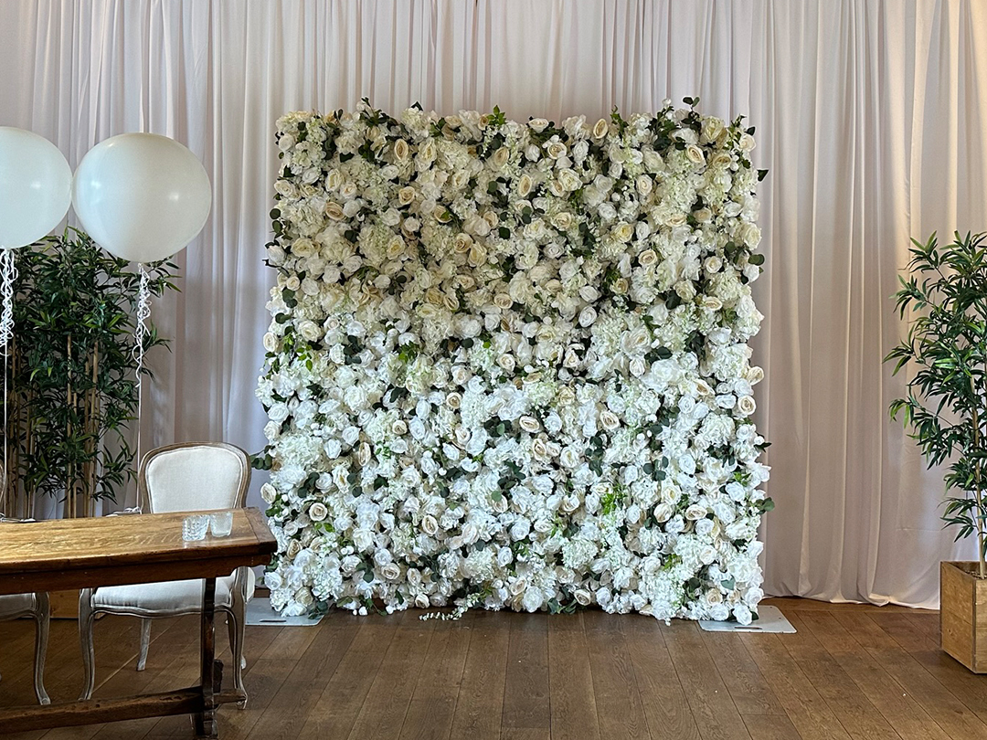 Ivory & Peach Flower Wall - Light Up Love